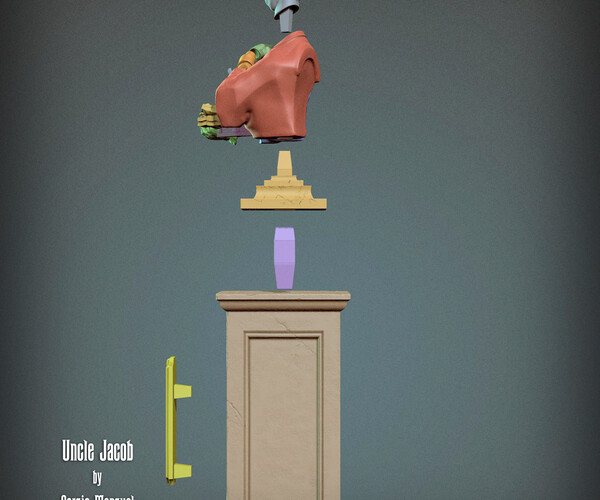 ArtStation - Haunted Mansion Uncle Jacob 3D Printable Bust DELUXE ...