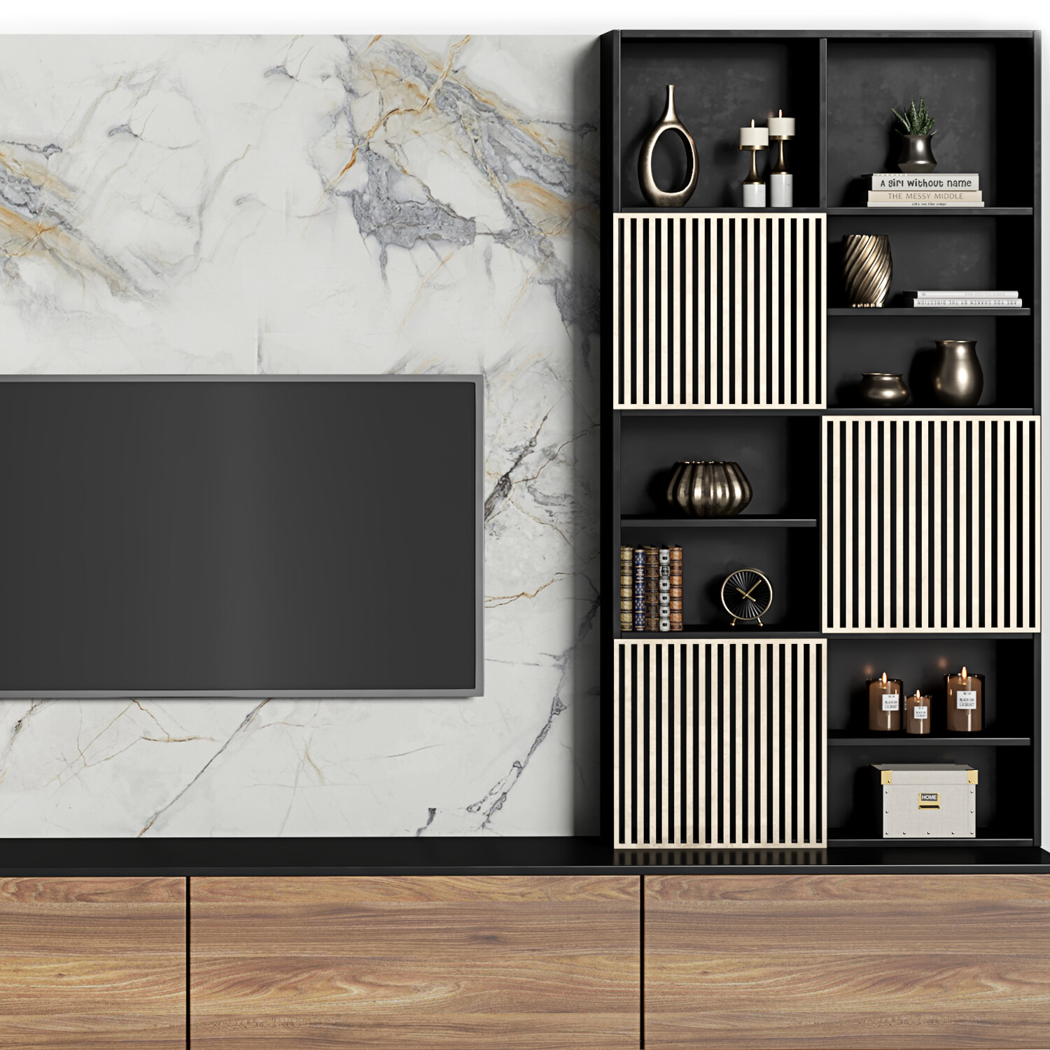 ArtStation - modern TV wall 20 | Resources