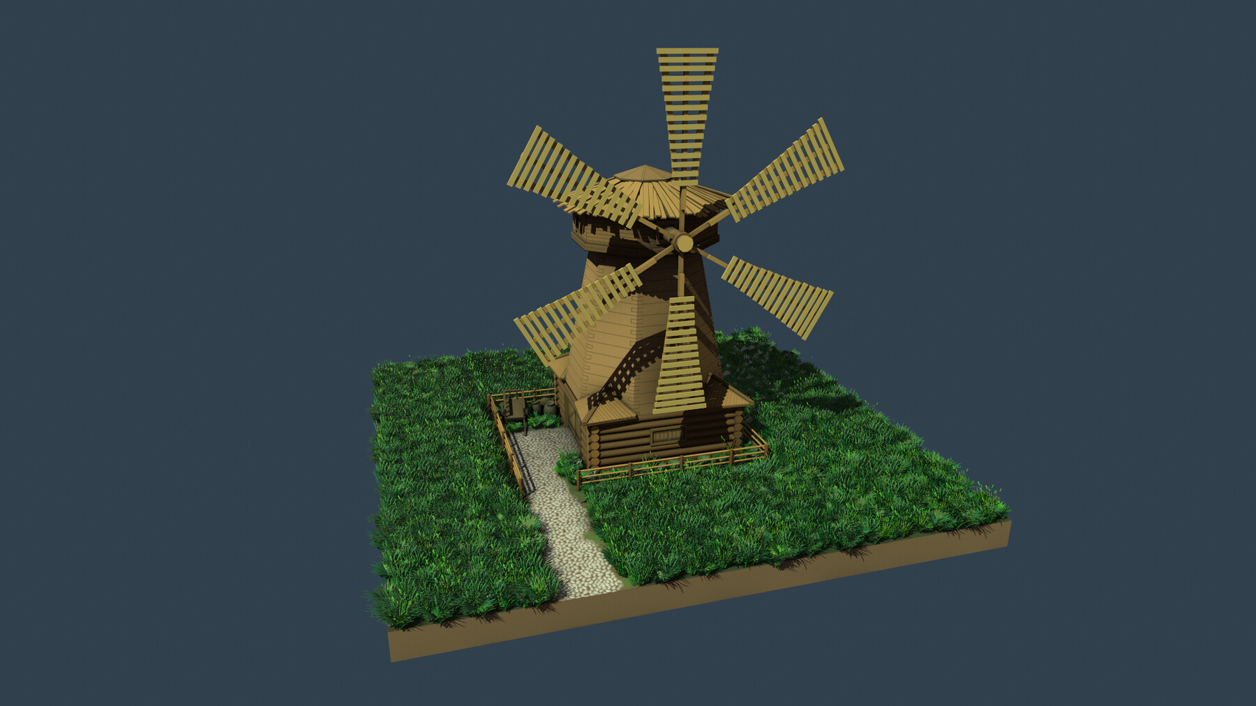 ArtStation - Low-poly windmill | Game Assets