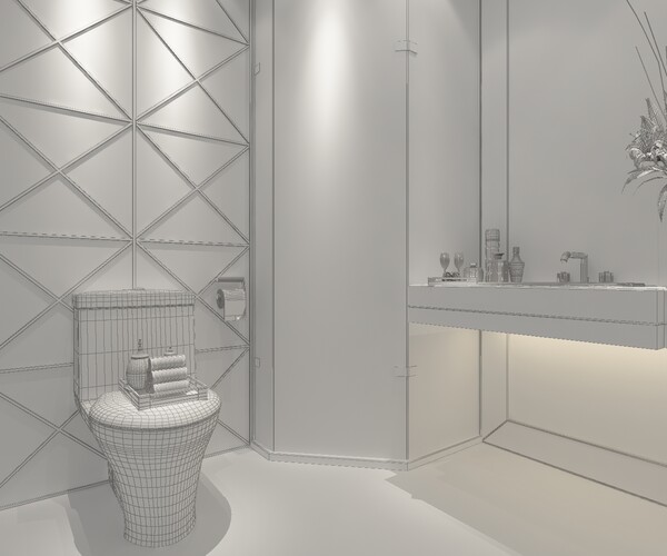 ArtStation - bathroom design complete model 28 | Resources