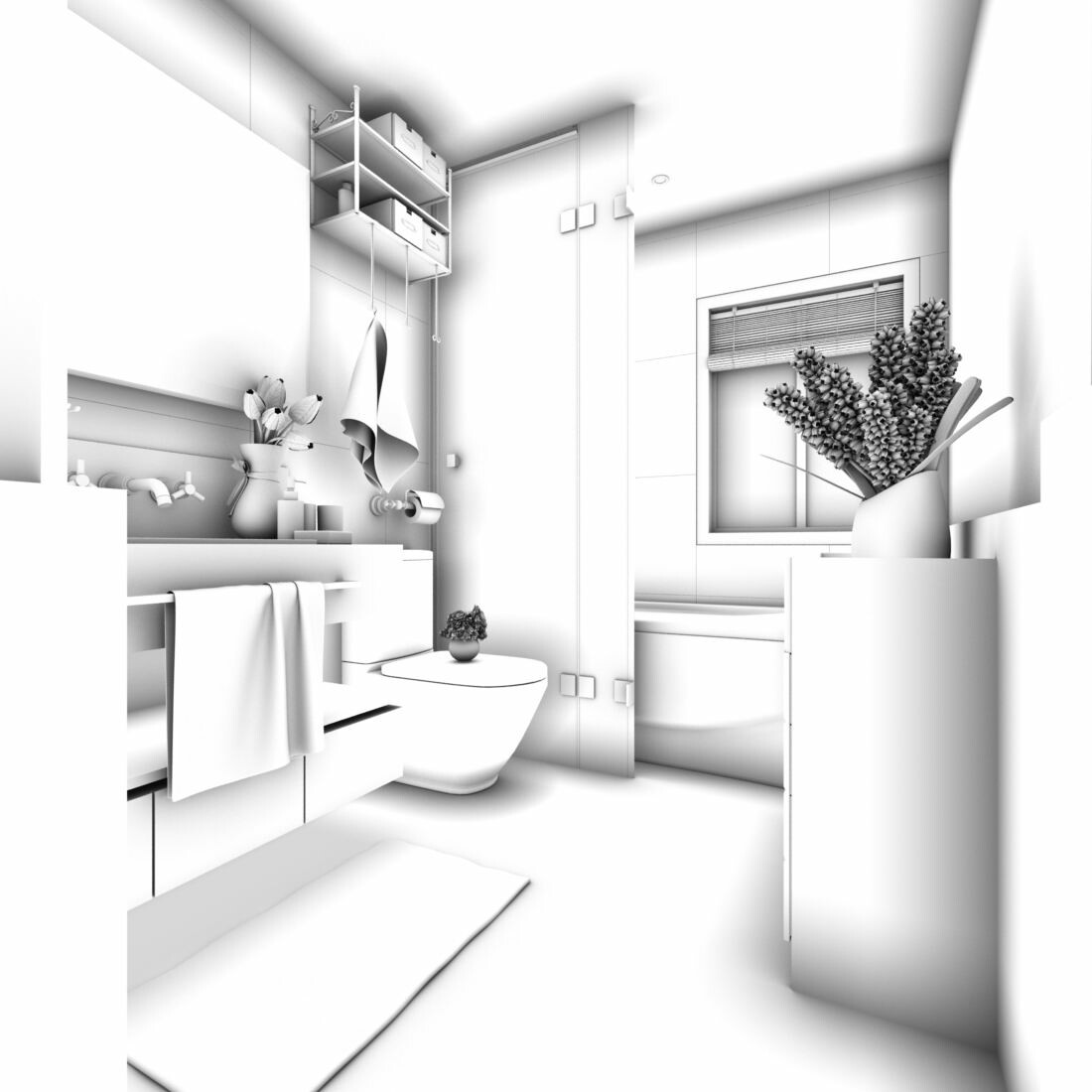 ArtStation - bathroom design complete model 43 | Resources