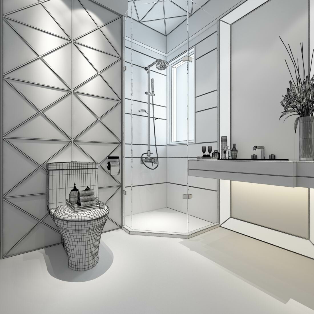 ArtStation - bathroom design complete model 75 | Resources