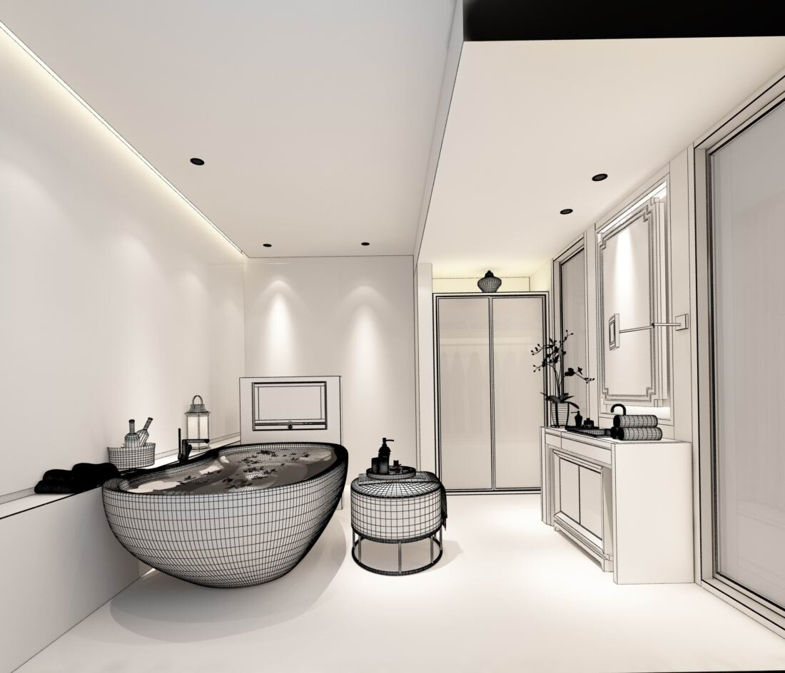 ArtStation - bathroom design complete model 92 | Resources