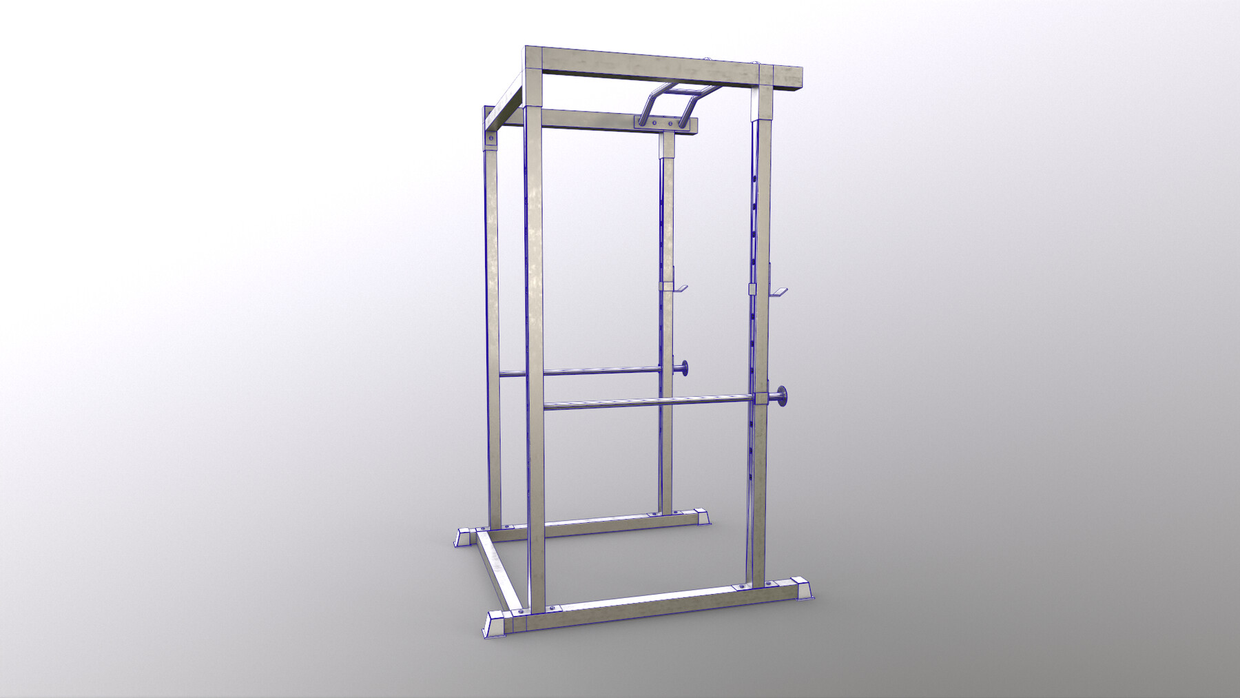 ArtStation - PBR Gym Power Cage Multifunction - Type B | Game Assets