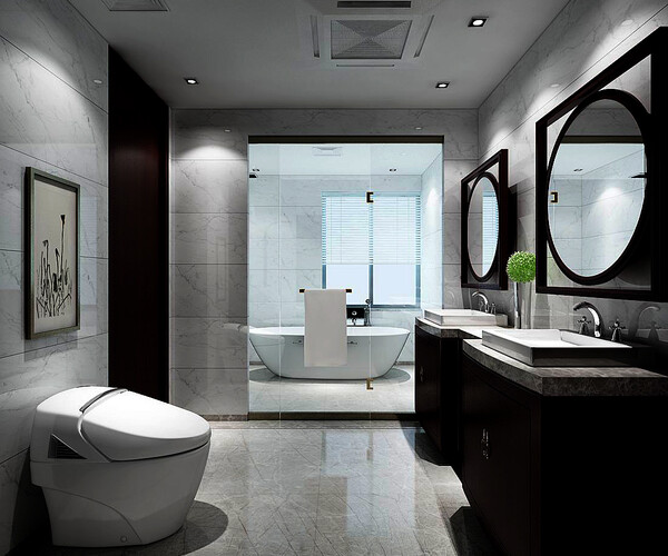 ArtStation - bathroom design complete model 139 | Resources