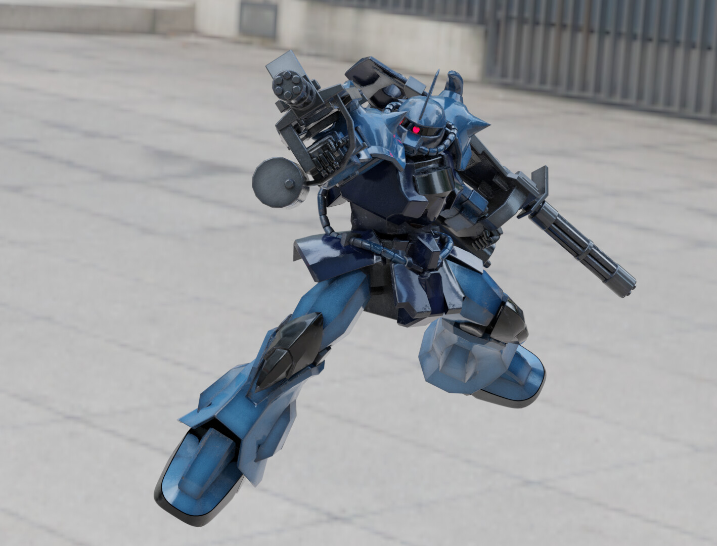 ArtStation - GUNDAM GOUF custom 3D model rigged with realistic texture ...