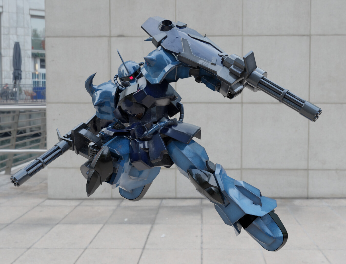 ArtStation - GUNDAM GOUF custom 3D model rigged with realistic texture ...