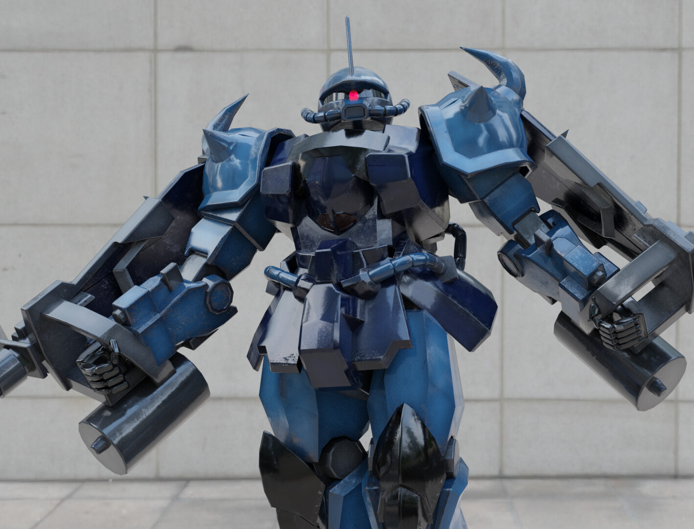 ArtStation - GUNDAM GOUF custom 3D model rigged with realistic texture ...