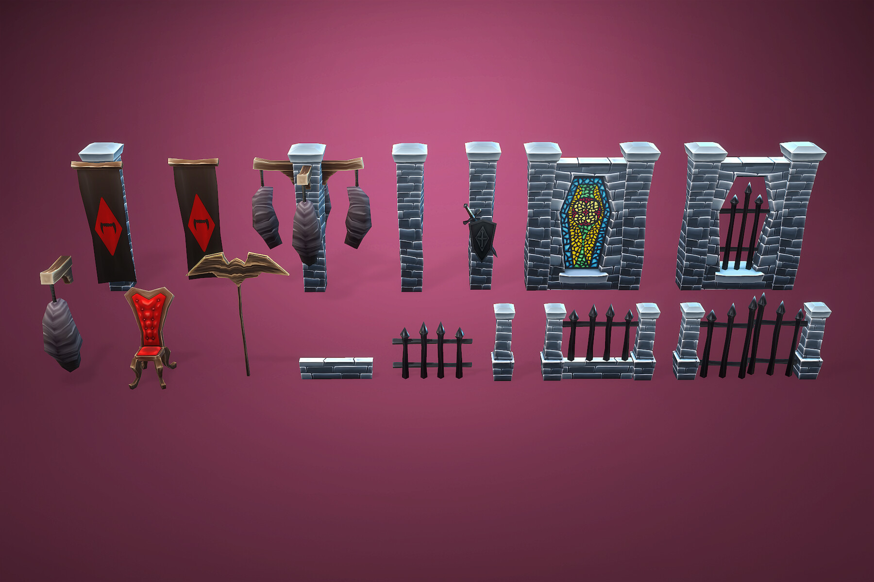 ArtStation - Vampire RTS Fantasy Buildings | Game Assets