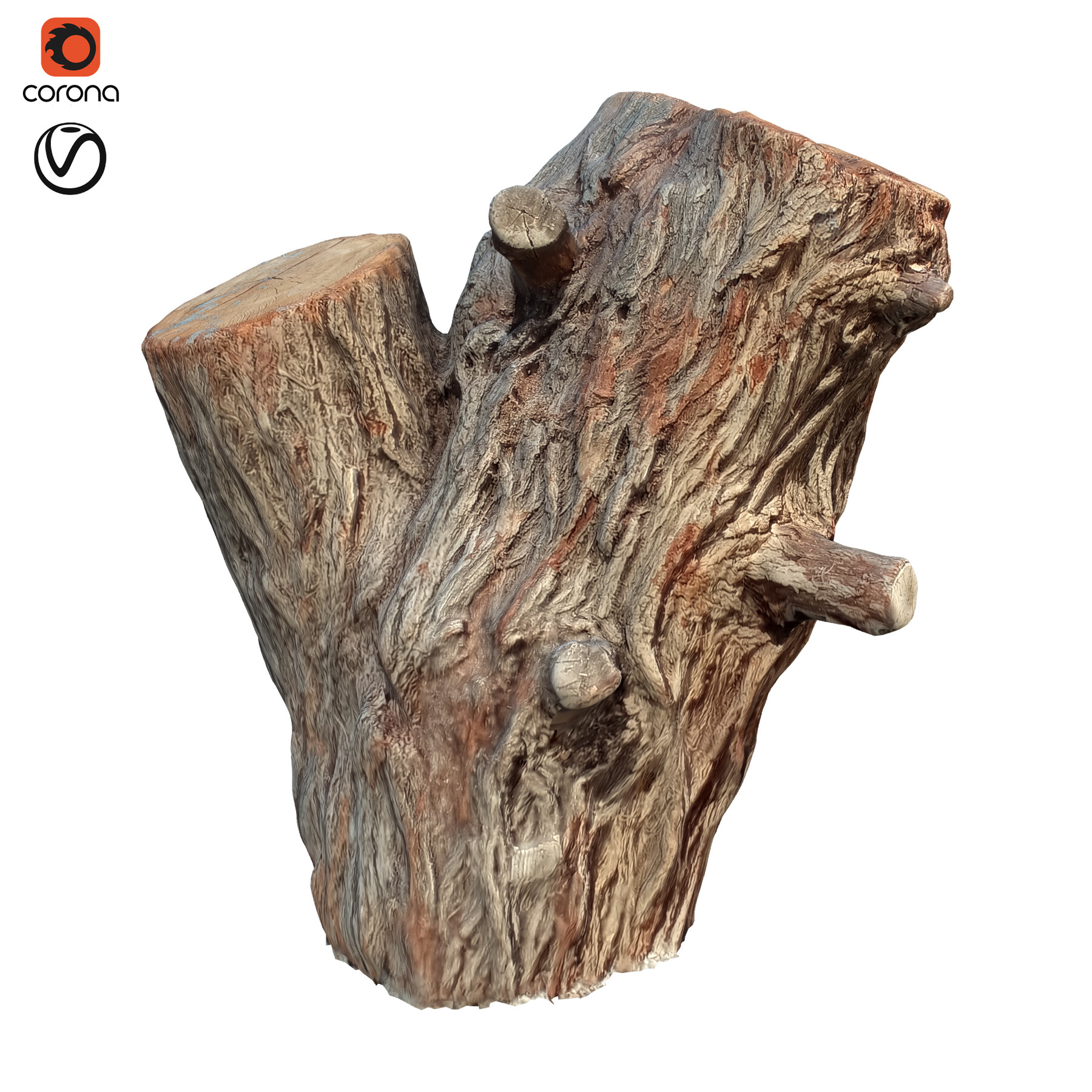 ArtStation - tree trunk pack total 10 tree trunks | Game Assets