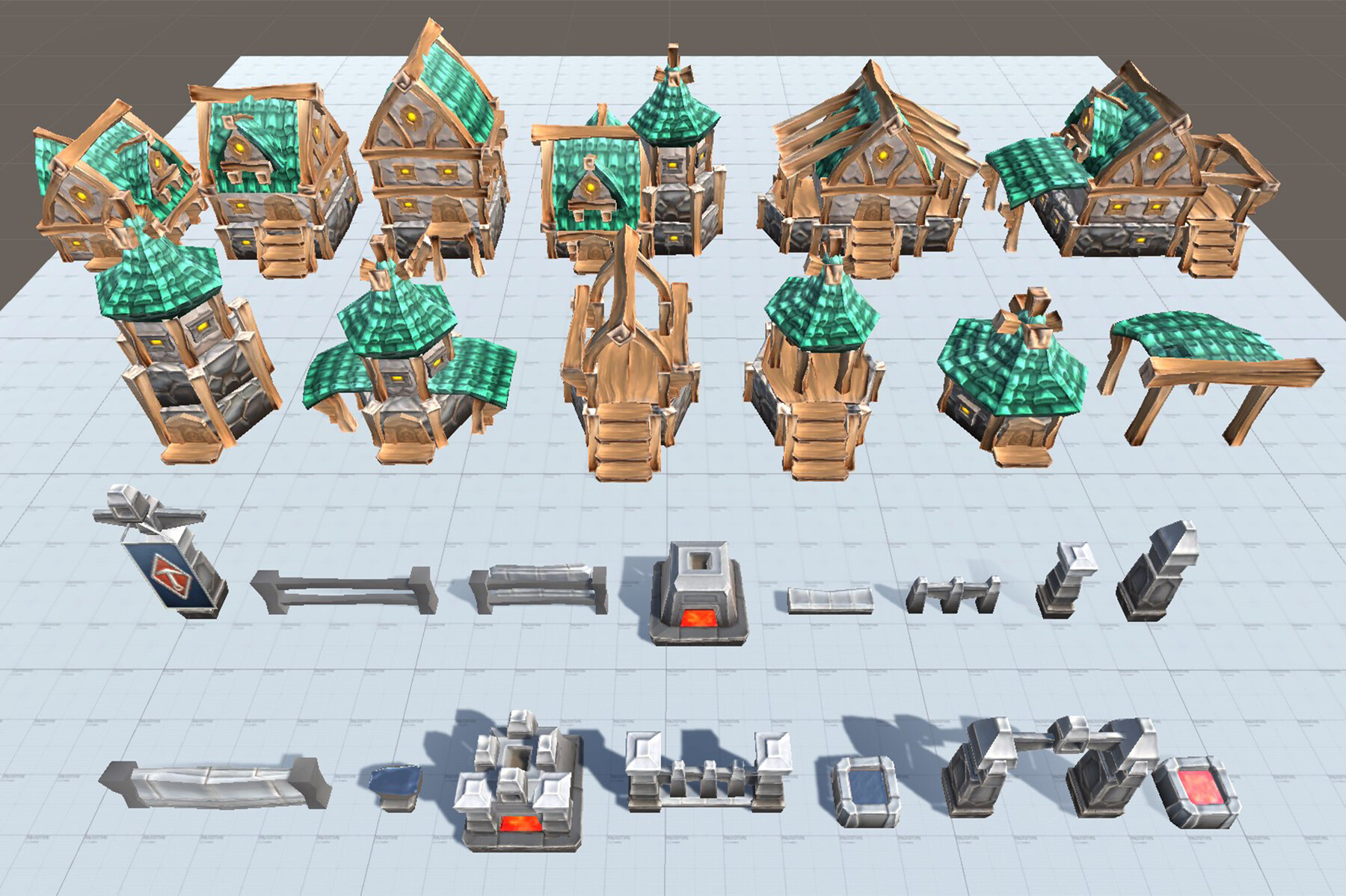 ArtStation - Dwarf RTS Fantasy Buildings | Game Assets
