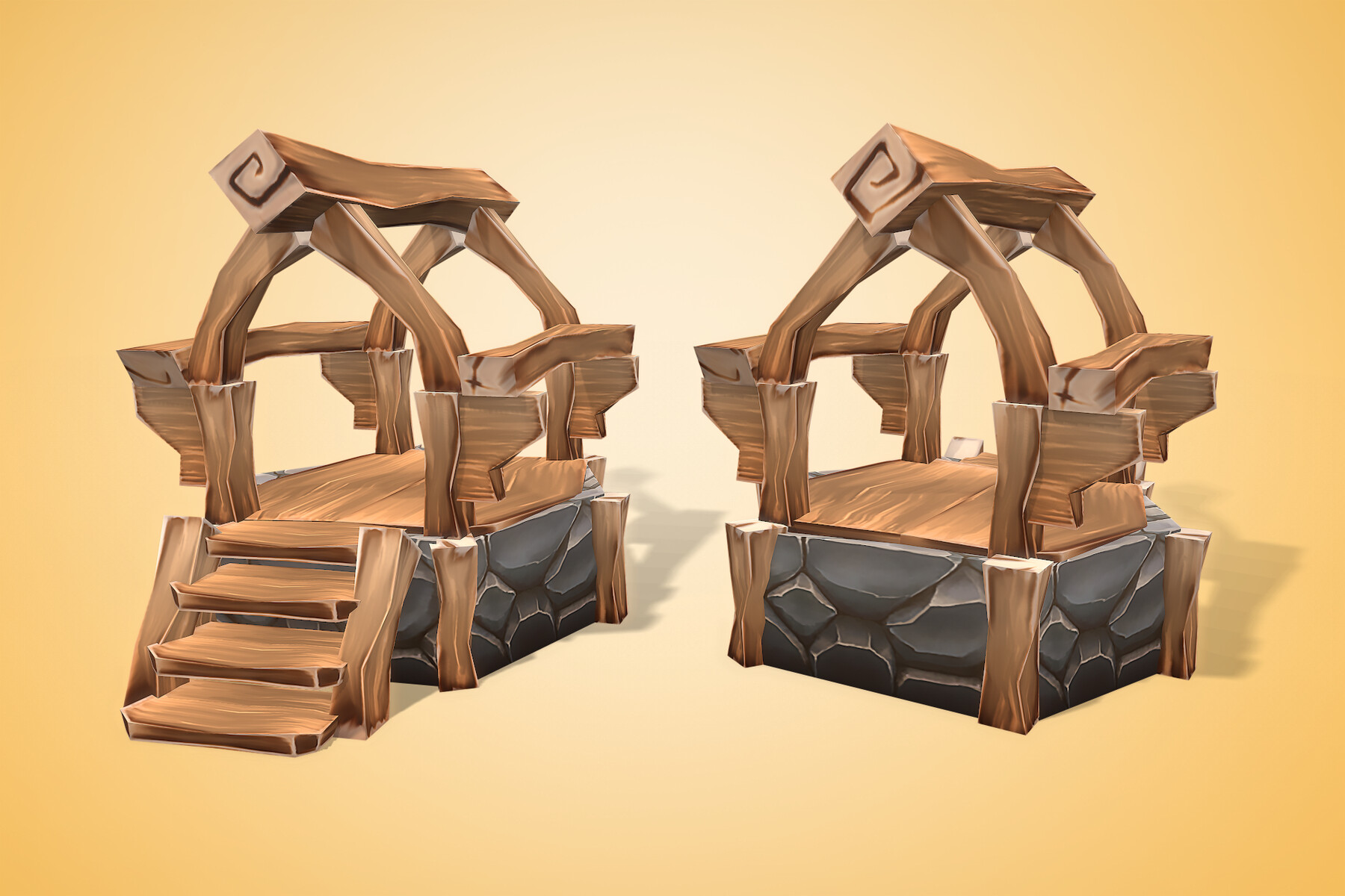 ArtStation - Dwarf RTS Fantasy Buildings | Game Assets