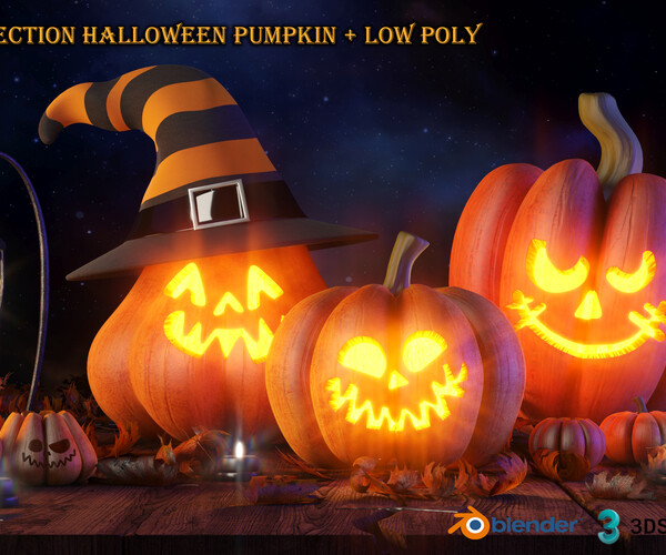 ArtStation - 30_collection_halloween_pumpkin | Game Assets