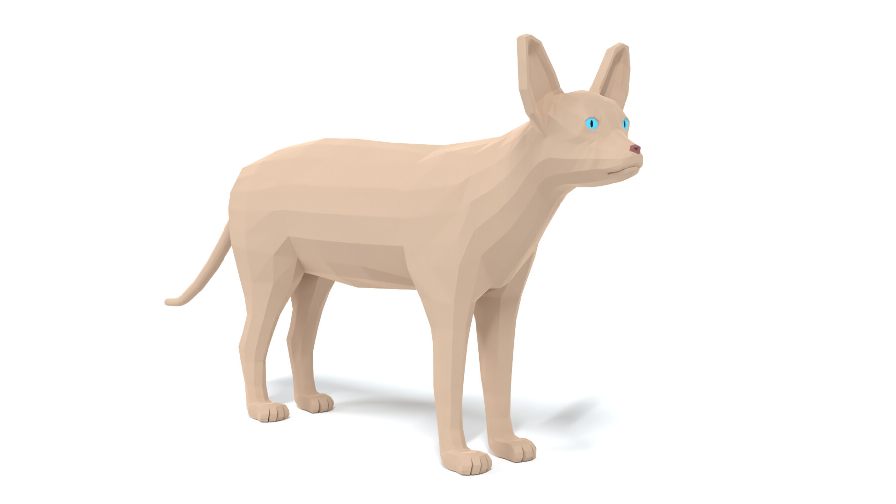 ArtStation - Low Poly Cartoon Sphynx Cat | Game Assets
