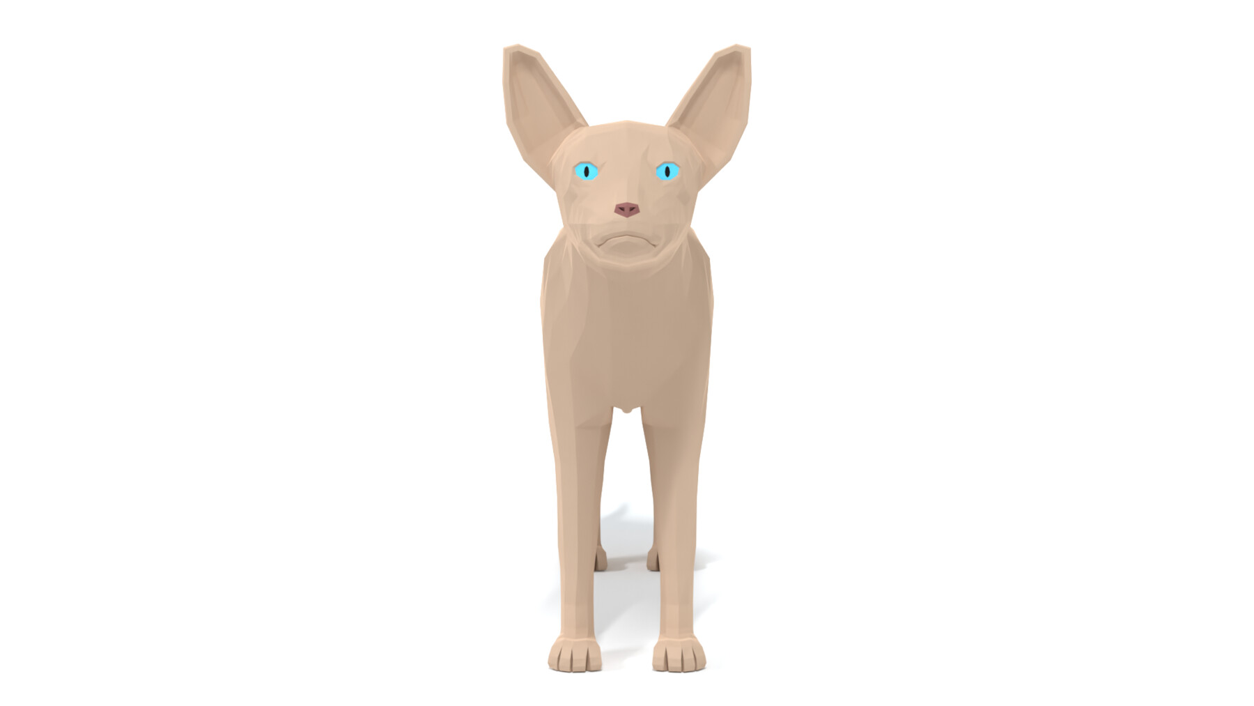 ArtStation - Low Poly Cartoon Sphynx Cat | Game Assets