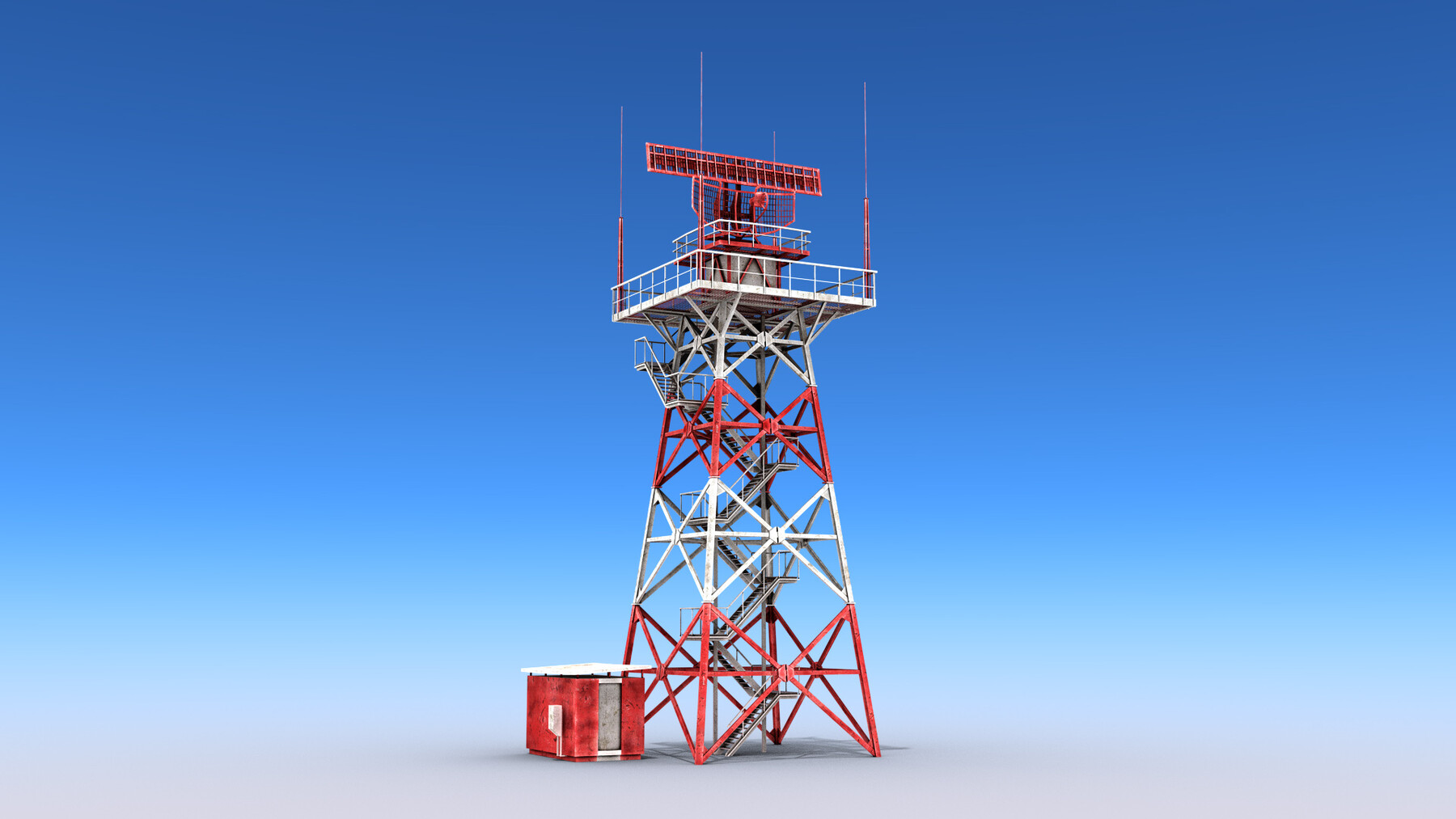 ArtStation - Big Radar Tower Low-poly 3D model | Game Assets