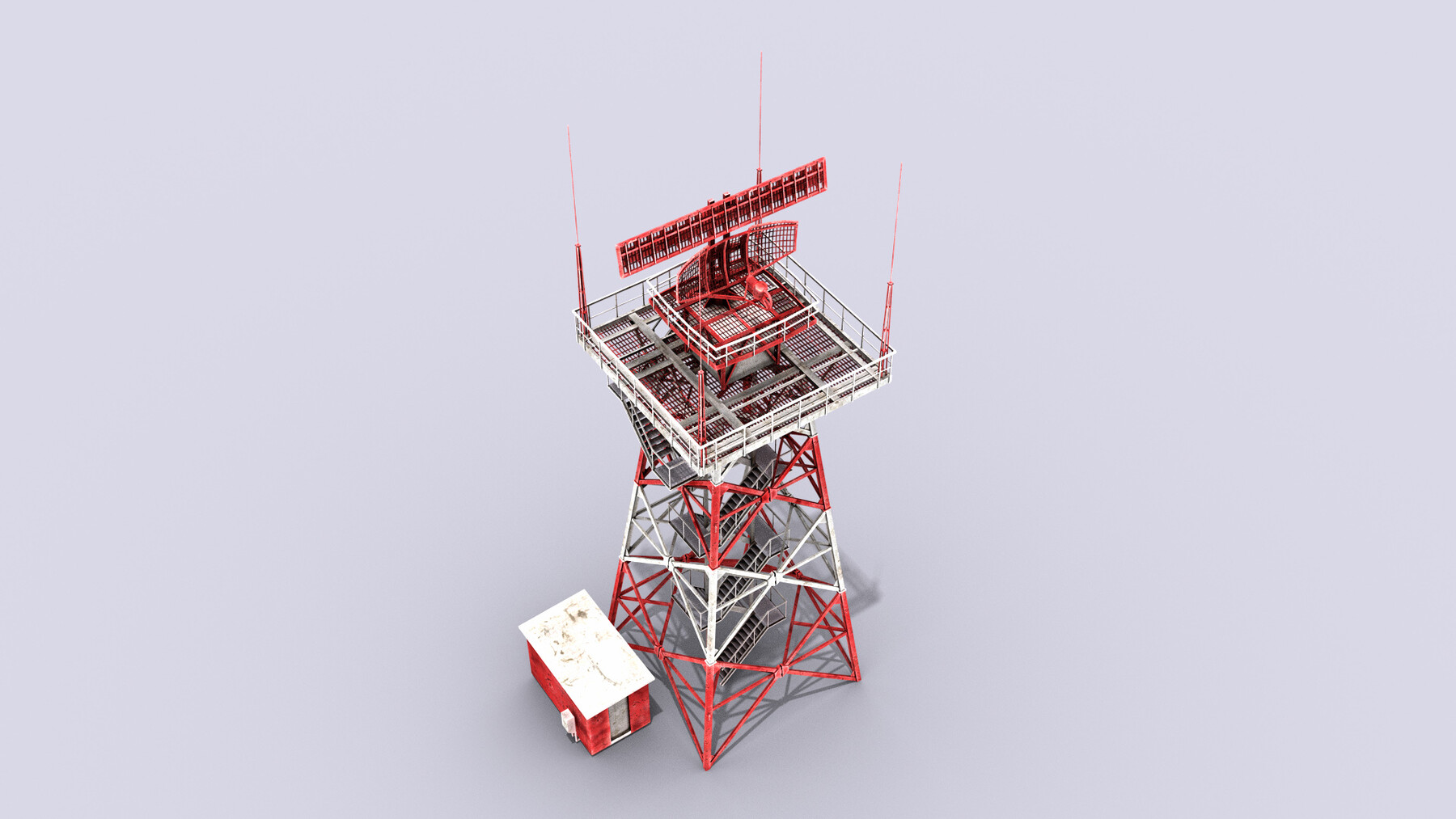 ArtStation - Big Radar Tower Low-poly 3D model | Game Assets