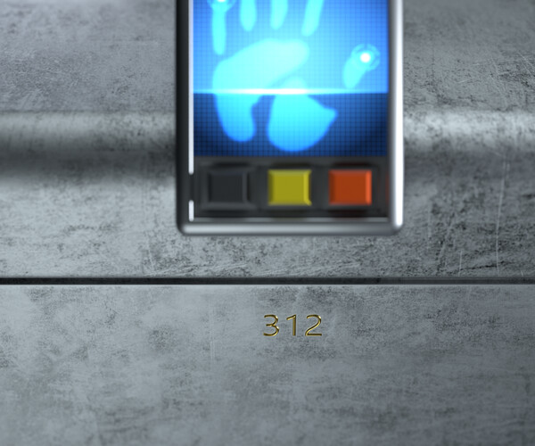 ArtStation - Sci-Fi Vault with fingerprint sensor | Resources