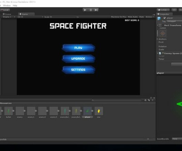 ArtStation - Neon Space Fighter - Unity Project | Game Assets