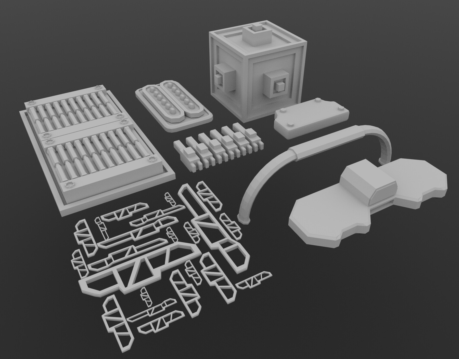 ArtStation - Sci-fi Kit Bash | Resources