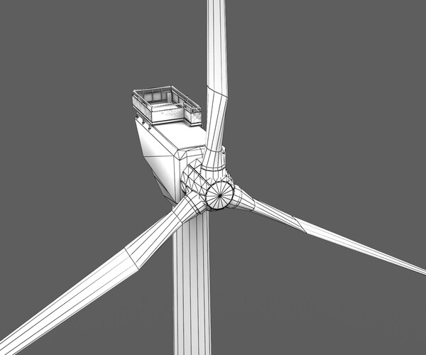 ArtStation - Wind Turbine Low-poly 3D model | Game Assets