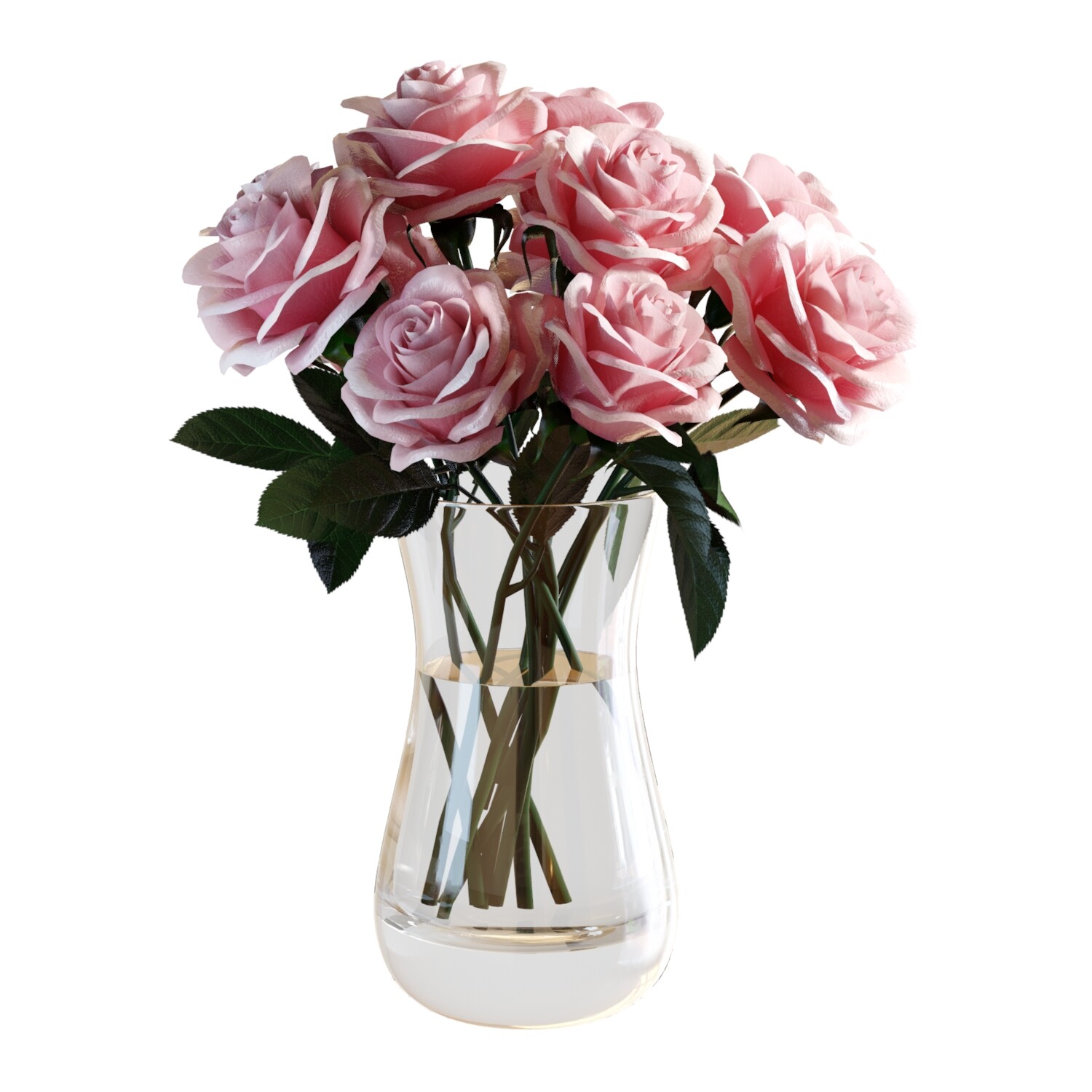 ArtStation - 3D Model / Flower Set 02 / Pink Roses Bouquet | Resources
