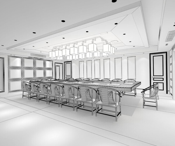 ArtStation - Conference room office reception hall 27 | Resources