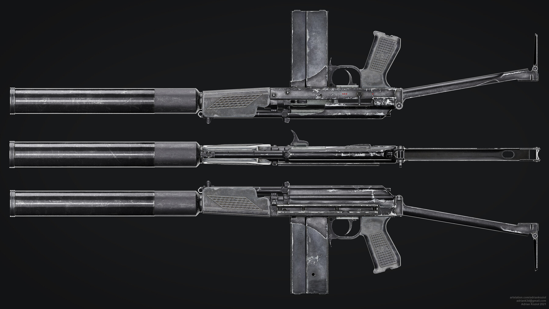 ArtStation - 9A-91 Assault Rifle | Game Assets