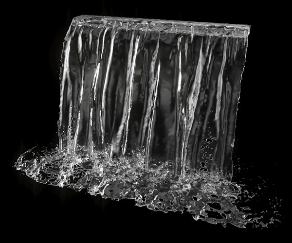 ArtStation - High Resolution Animated Waterfall 10 seconds 3D model ...