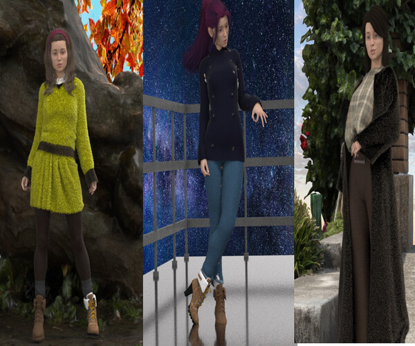 ArtStation - AUTUMN OUTERWEAR SET | Resources
