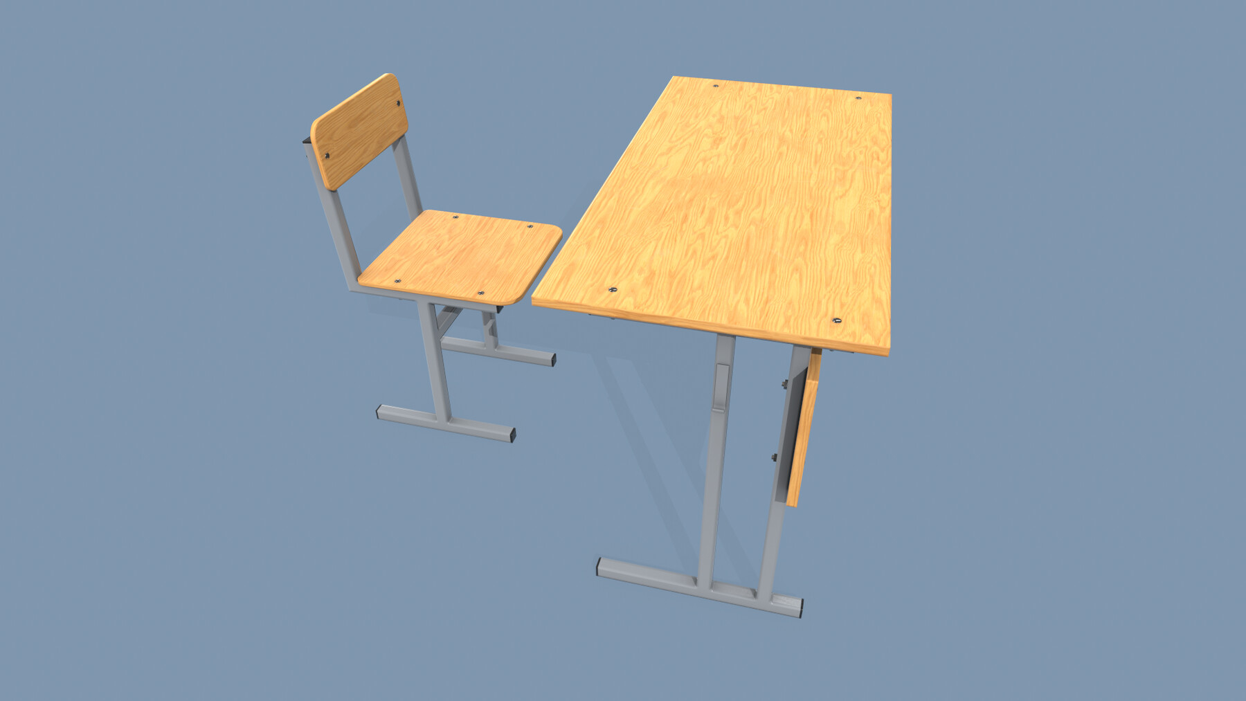 ArtStation - School Desk and Chair | Game Assets