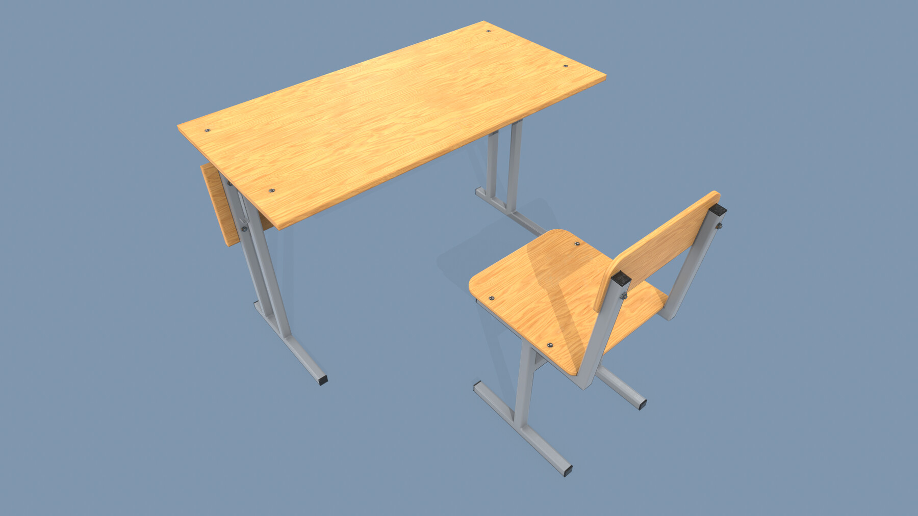 ArtStation - School Desk and Chair | Game Assets