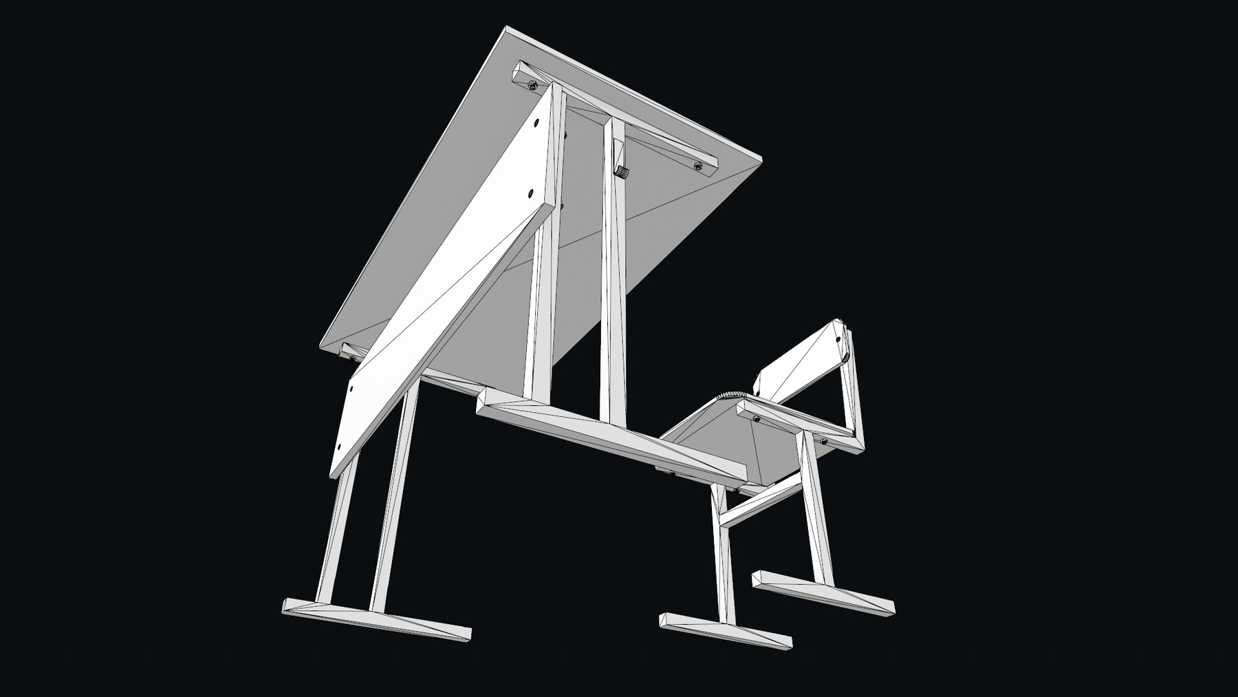 ArtStation - School Desk and Chair | Game Assets
