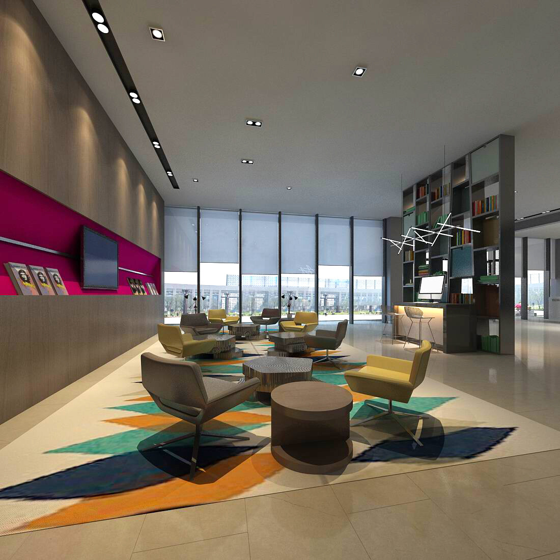 ArtStation - office reception hall design complete 02 | Resources