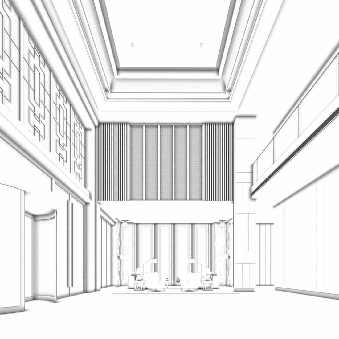 ArtStation - office reception hall design complete 07 | Resources