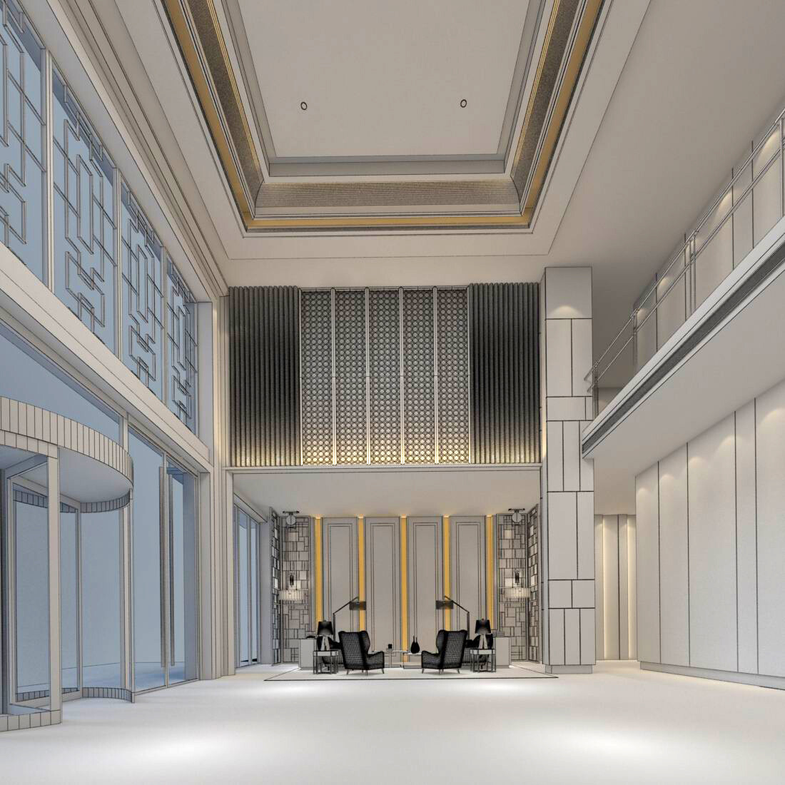 ArtStation - office reception hall design complete 07 | Resources