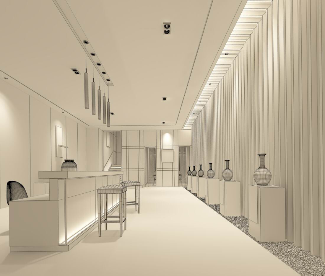 ArtStation - Hotel reception hall design complete 03 | Resources