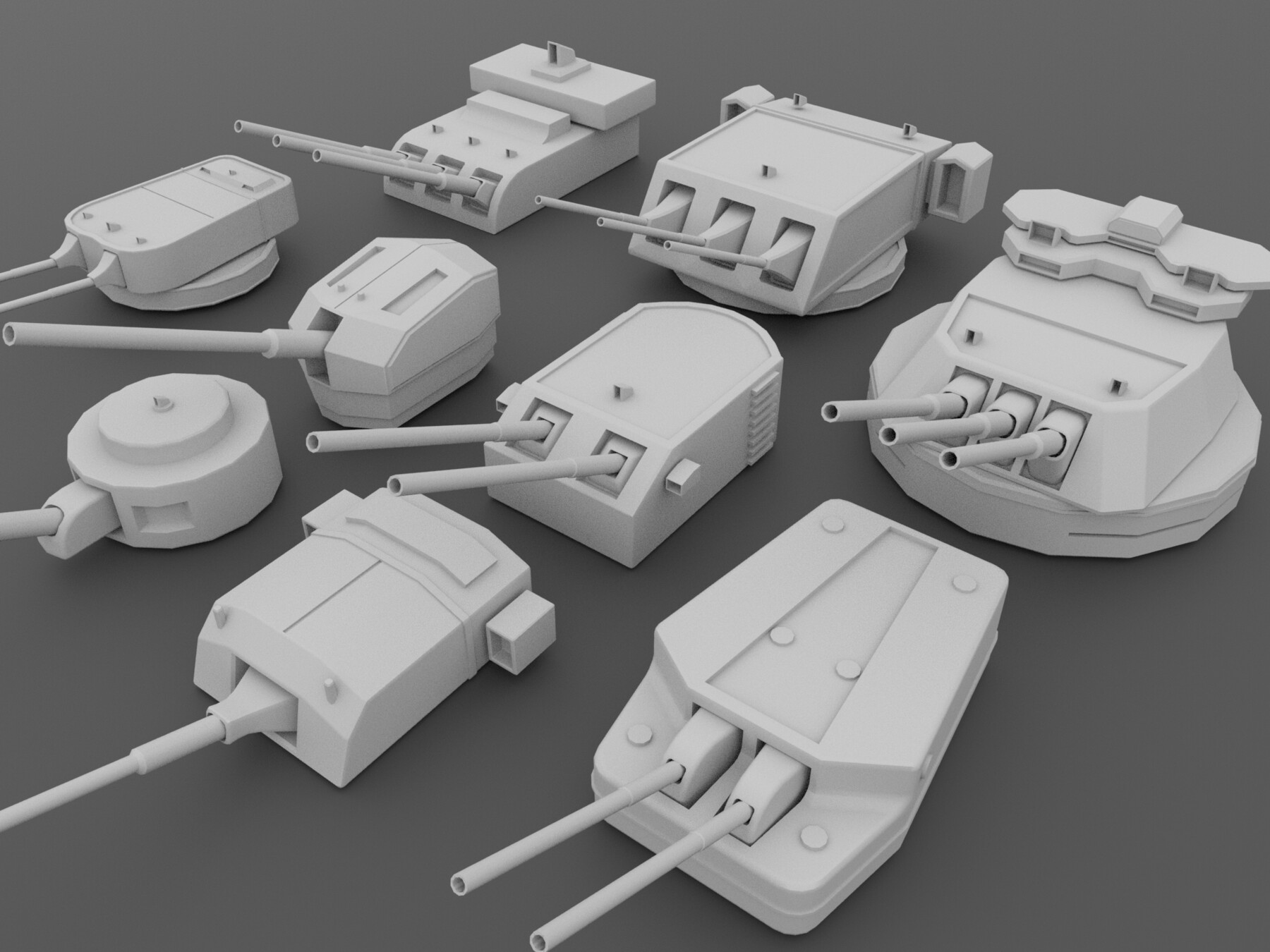 ArtStation - Naval Turret Collection | Resources