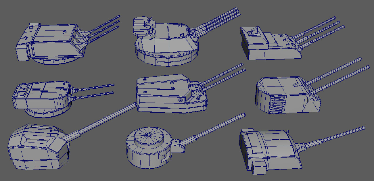 ArtStation - Naval Turret Collection | Resources