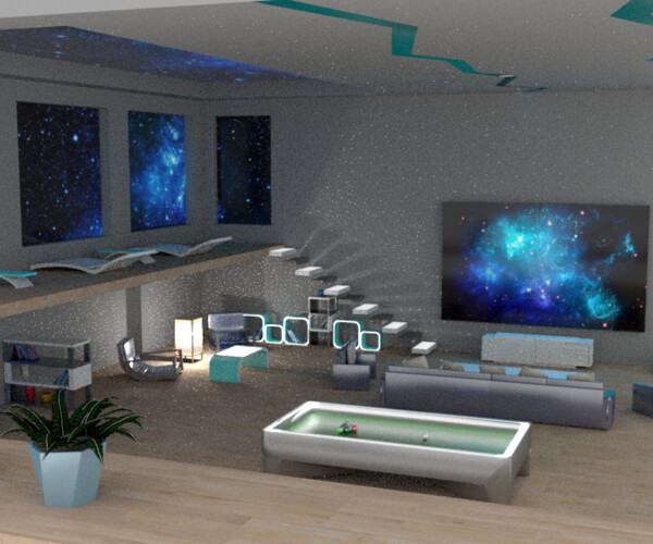 ArtStation - Space Theme Room | Game Assets