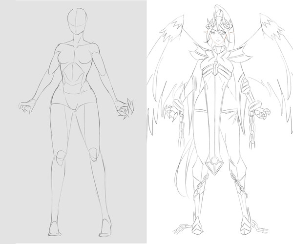 ArtStation - Basic Lineart Anatomy Tutorials | Tutorials