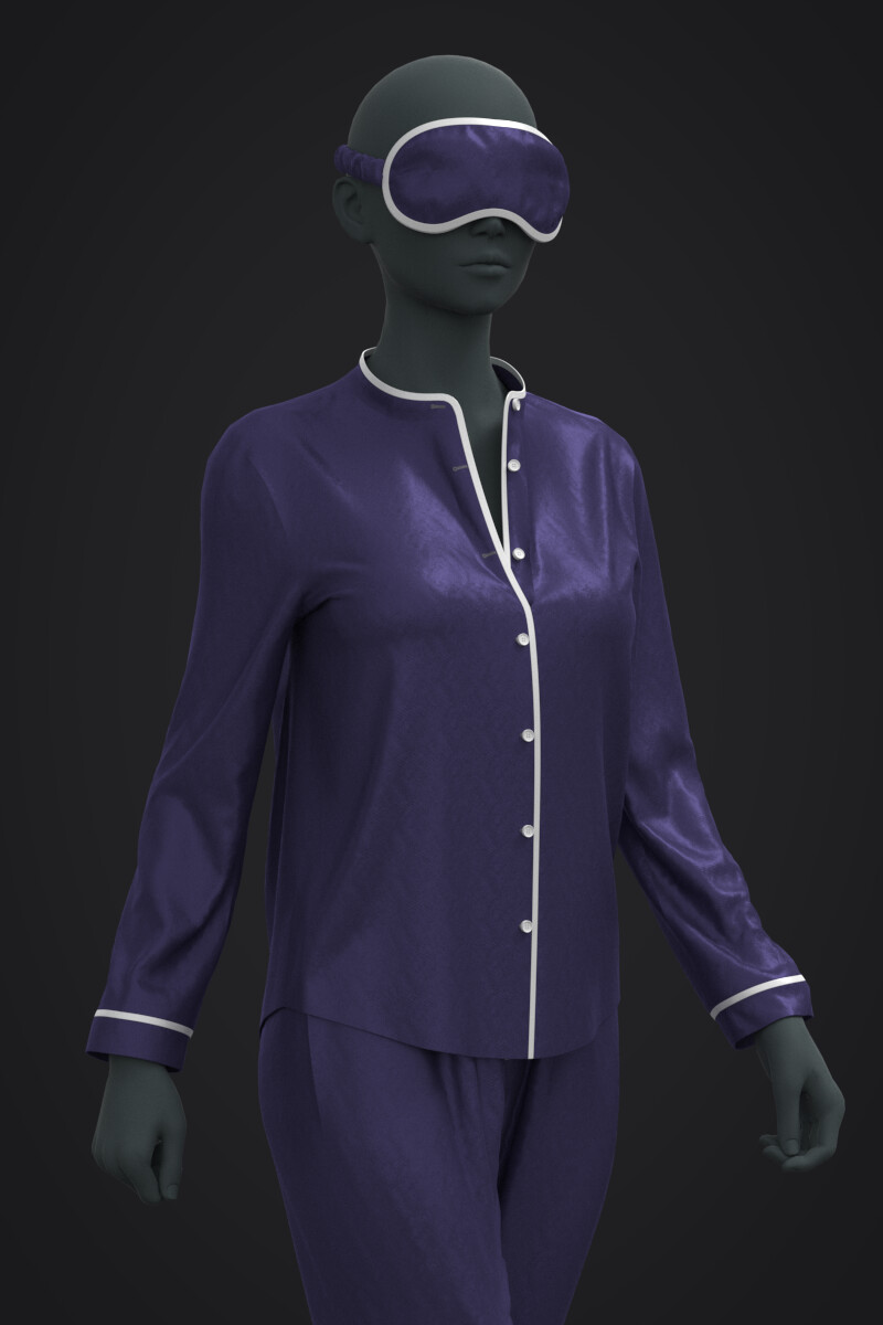 ArtStation - Silk pajamas and sleep mask | Resources
