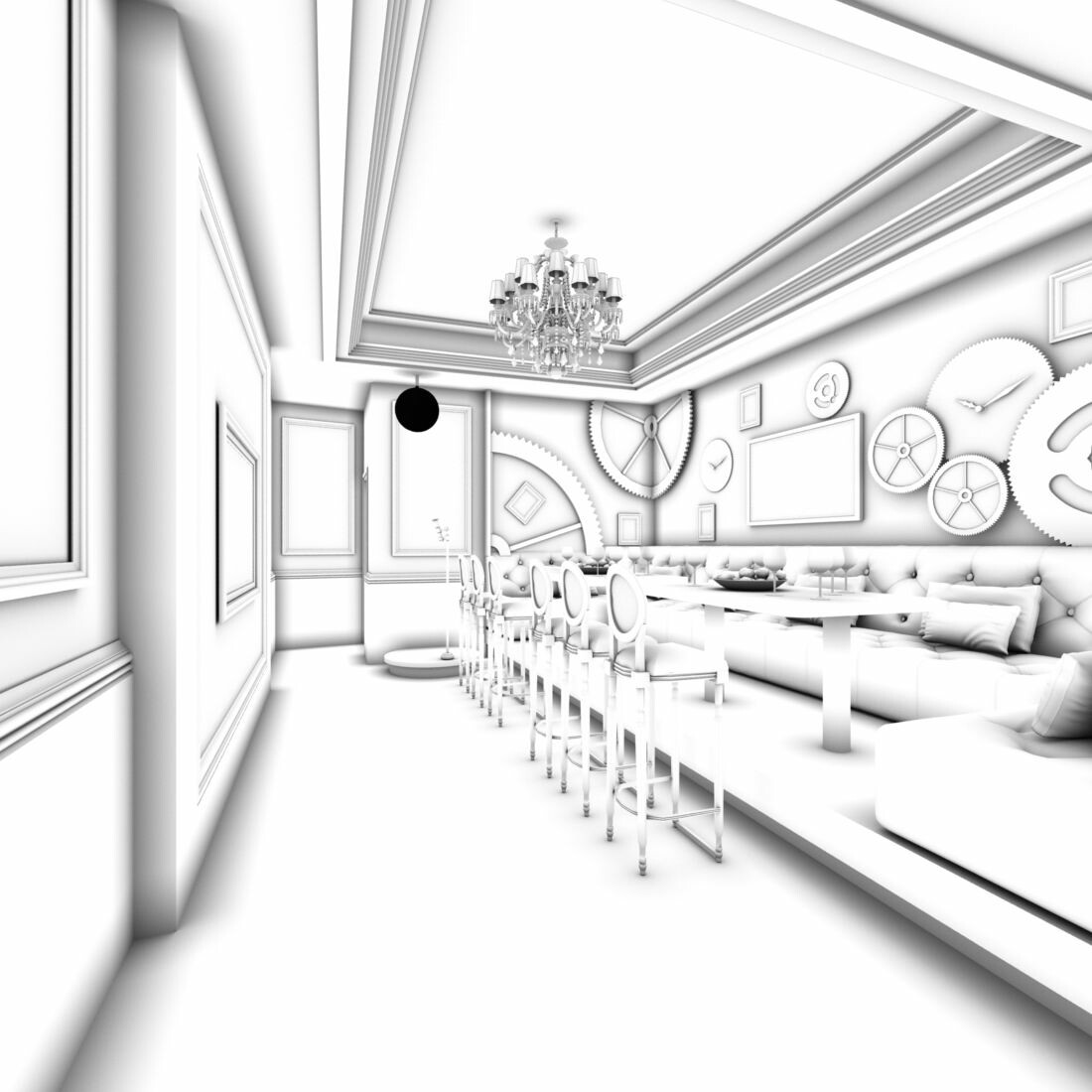 ArtStation - Disco bar KTV Entertainment Night club Stage A052 | Resources