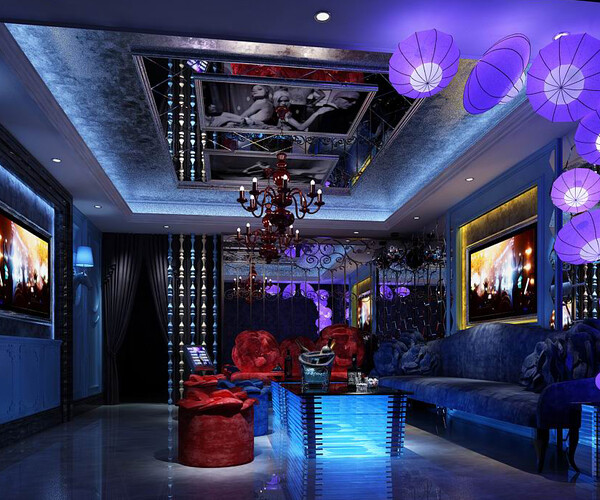 ArtStation - Disco bar KTV Entertainment Night club Stage A078 | Resources