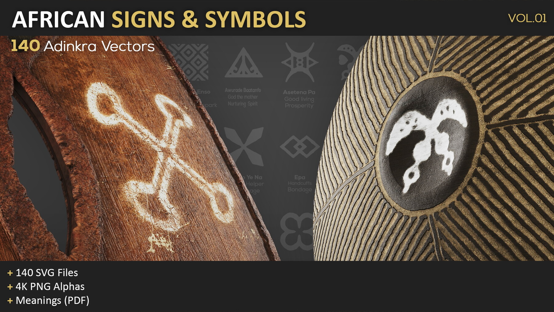 ArtStation - 140 African Signs & Symbols Vol.01 (Adinkra Vectors ...