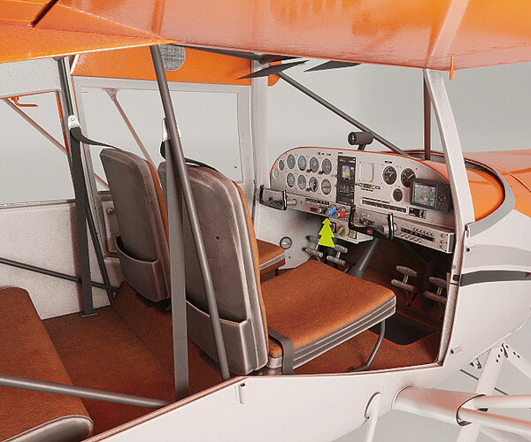 ArtStation - Light Airplane Maule hydroplane interior | Resources