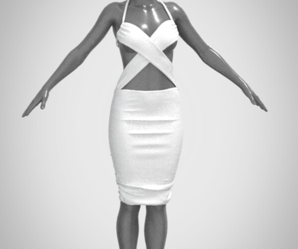 ArtStation - White Dress | Game Assets