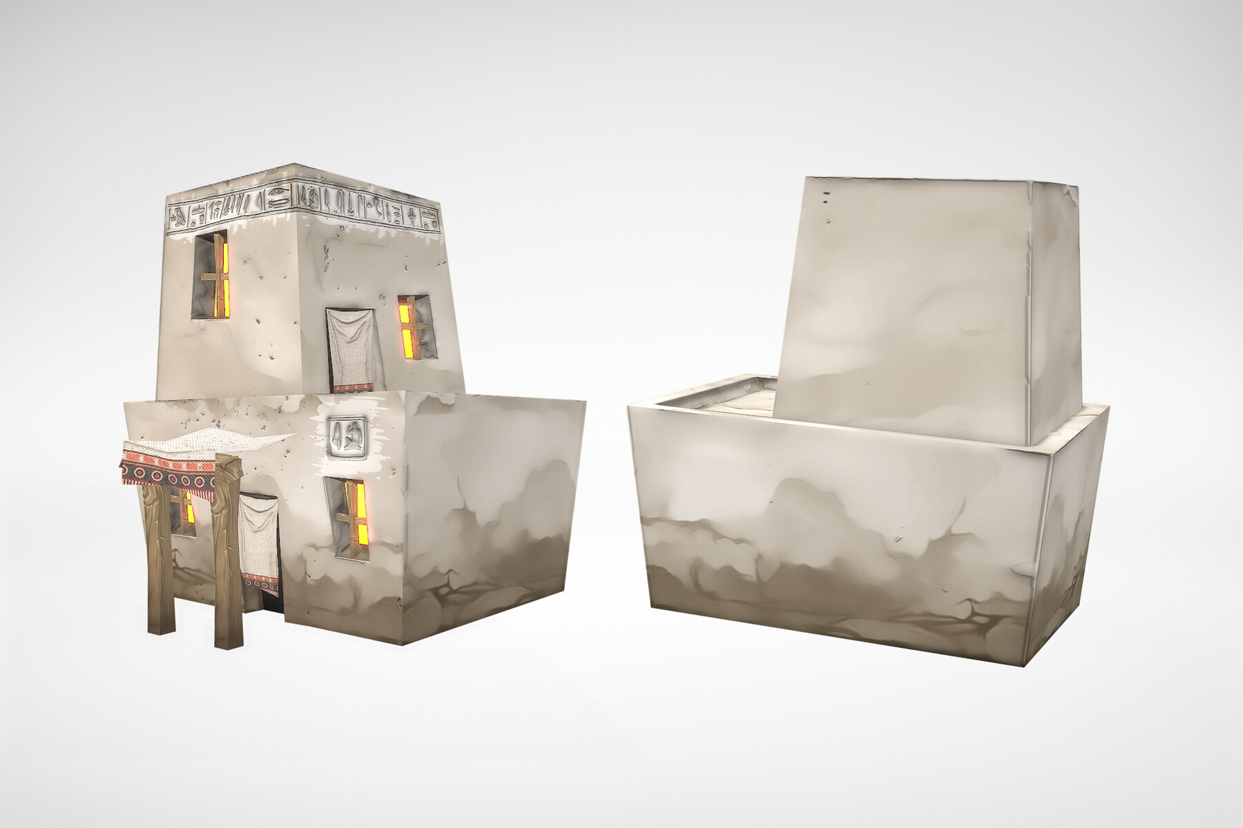 ArtStation - Egypt RTS Fantasy Buildings | Game Assets