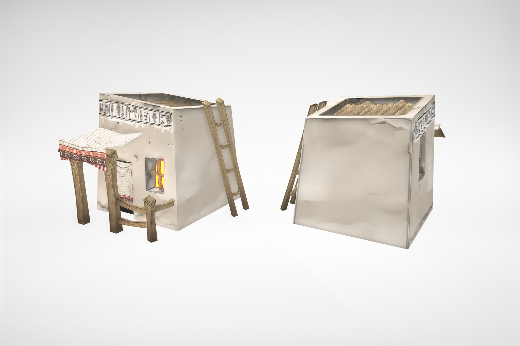 ArtStation - Egypt RTS Fantasy Buildings | Game Assets