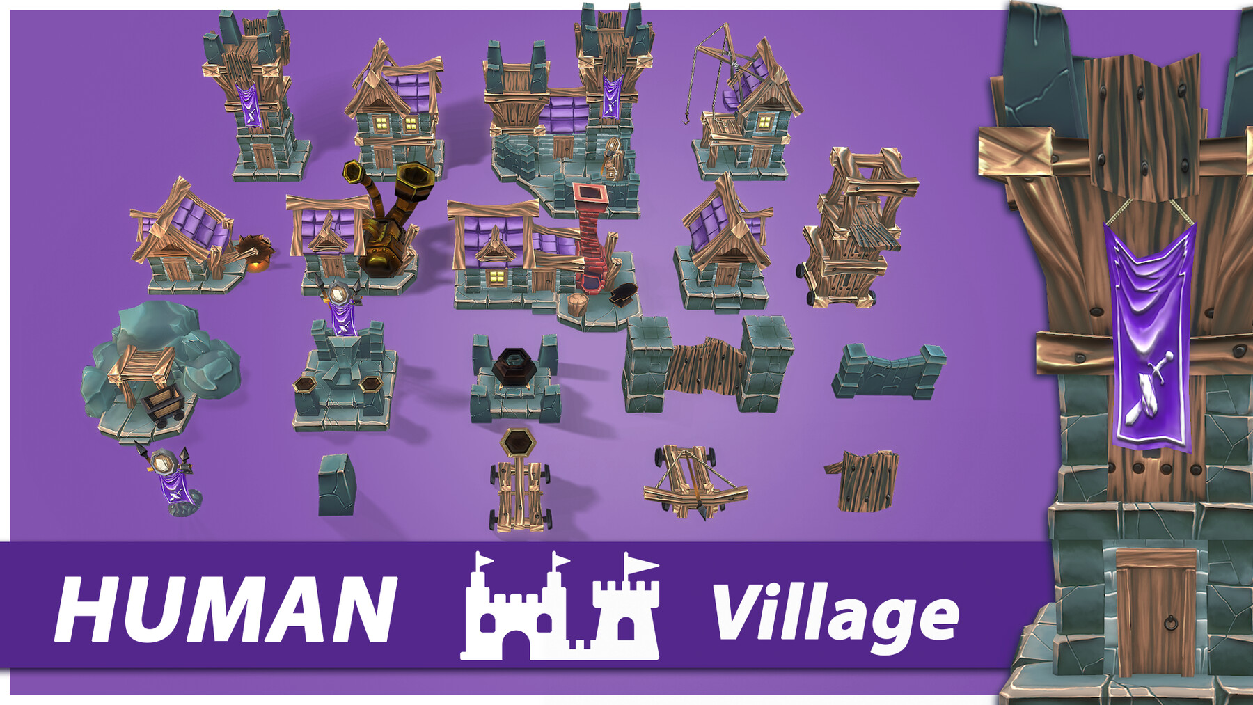 ArtStation - Human RTS Fantasy Building | Game Assets